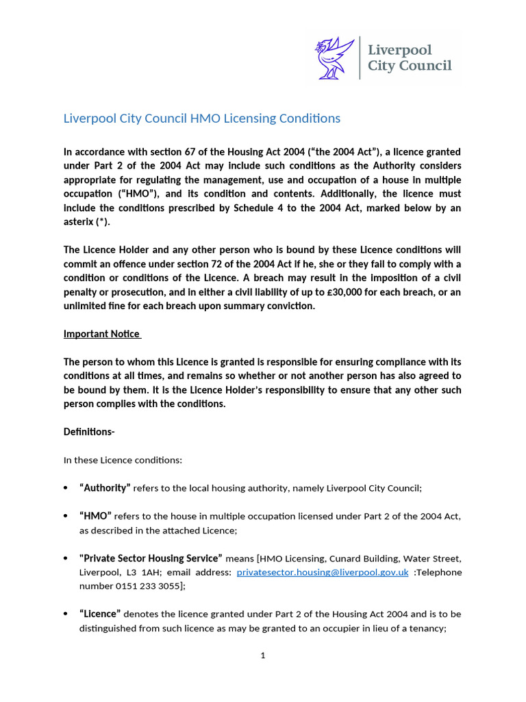 Hmo Licence Conditions Jan 23 | PDF | License | Leasehold Estate
