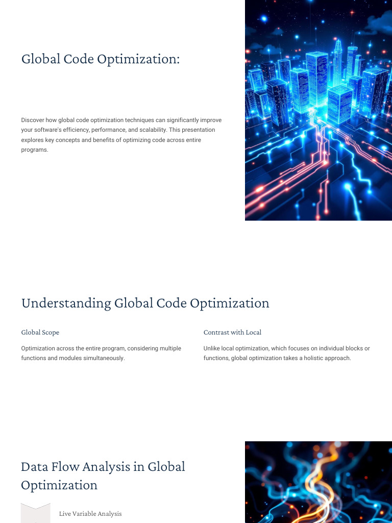 Global Code Optimizations | PDF | Program Optimization | Mathematical ...