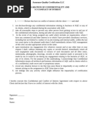 Conflict of Interest Declaration Template | PDF