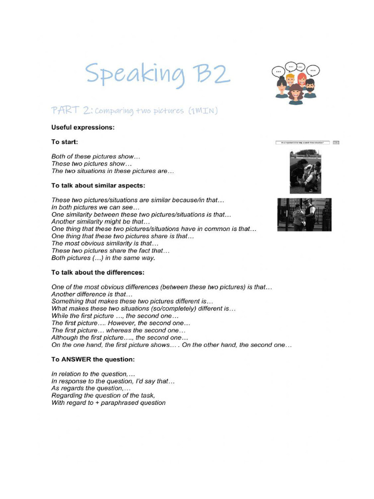 Comparing Pictures B2 Fce | PDF