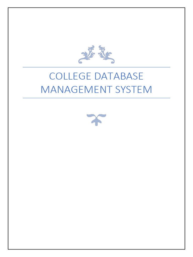 College Database Management System | PDF