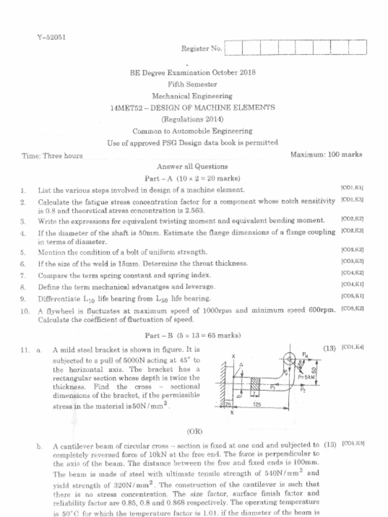 October 2018 End Semester Dme Question | PDF