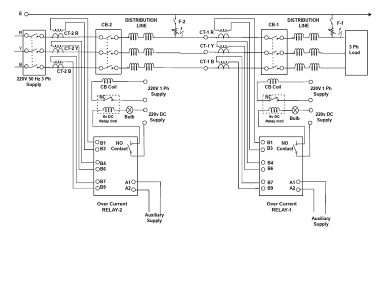 O - C Relay CIRCUIT DIAGRAM - Drawio | PDF