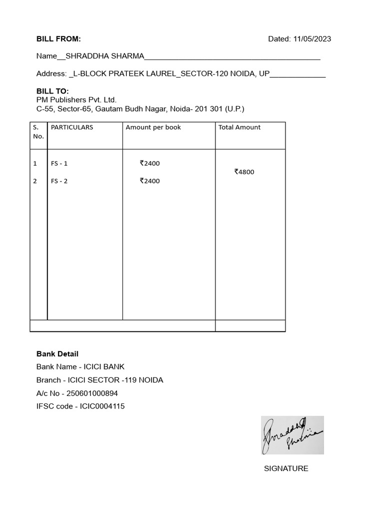 Bill Final | PDF
