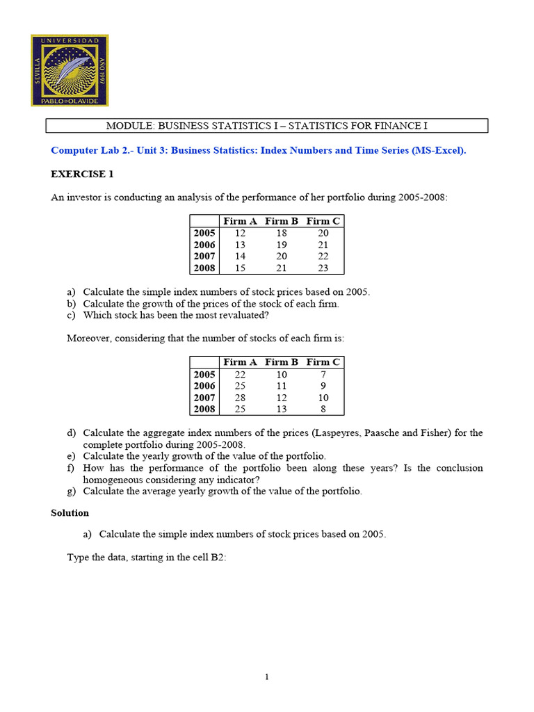 Computer Practice 2 - EXCEL2010 | PDF | Consumer Price Index | Descriptive Statistics