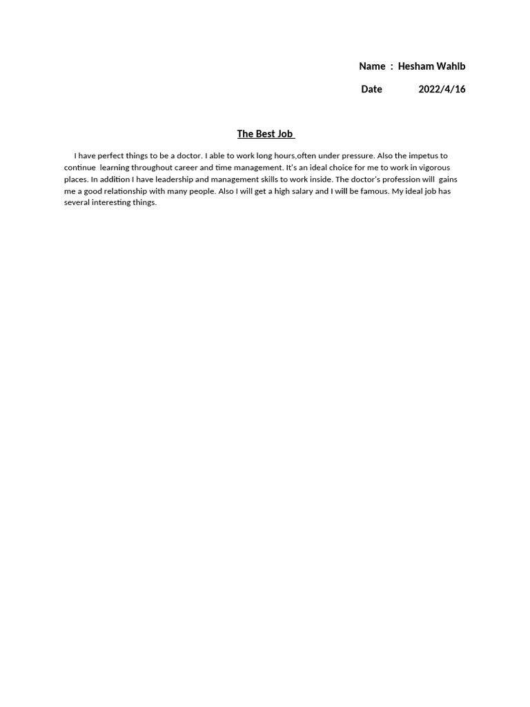 Hesham's Paragraph - Hesham' Paragraph | PDF