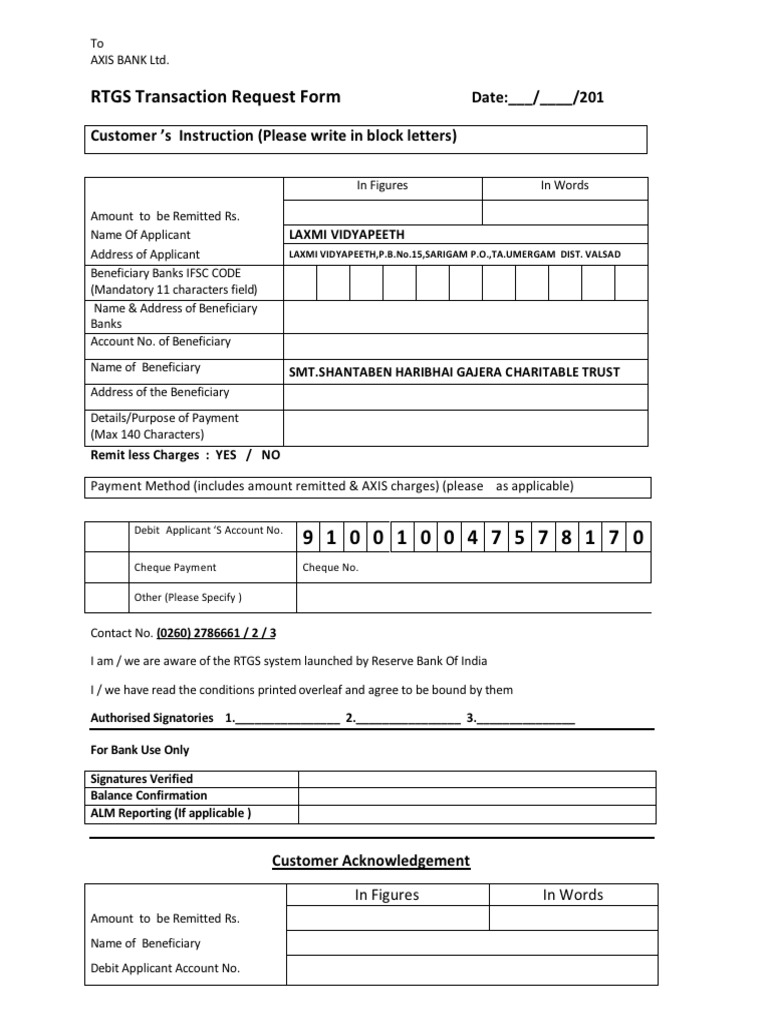58216485-Rtgs-Axis-Bank | PDF