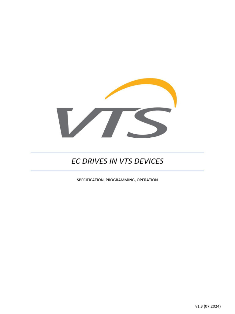 EC drives in VTS devices v1.3 (07.2024) | PDF | Power Supply | Electrical Connector
