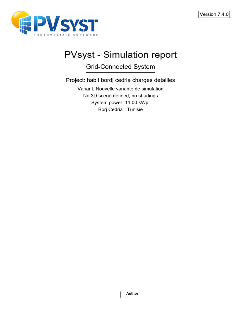 Rapport Habit Bordj Cedria Charges Detailles | PDF | Photovoltaics | Photovoltaic System