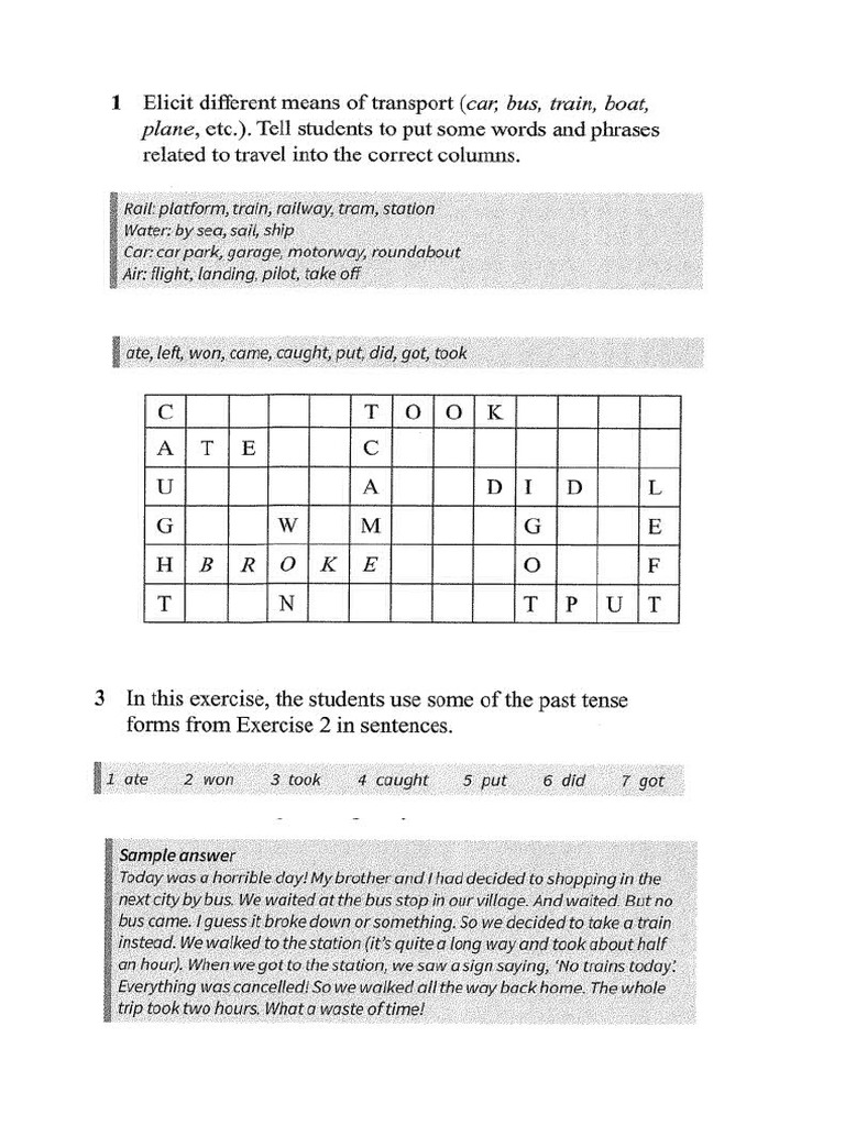 Writing A2 Trainer 1 Key | PDF