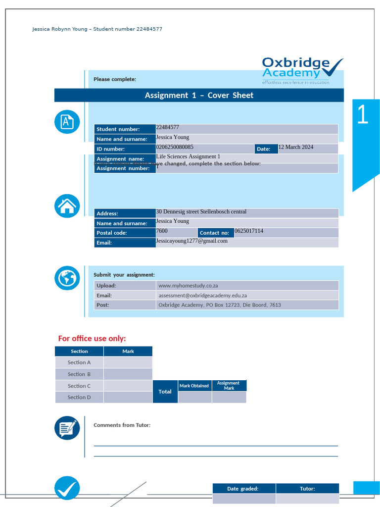 Life Science Assignment 1.1 | PDF | Plasmid | Molecular Cloning