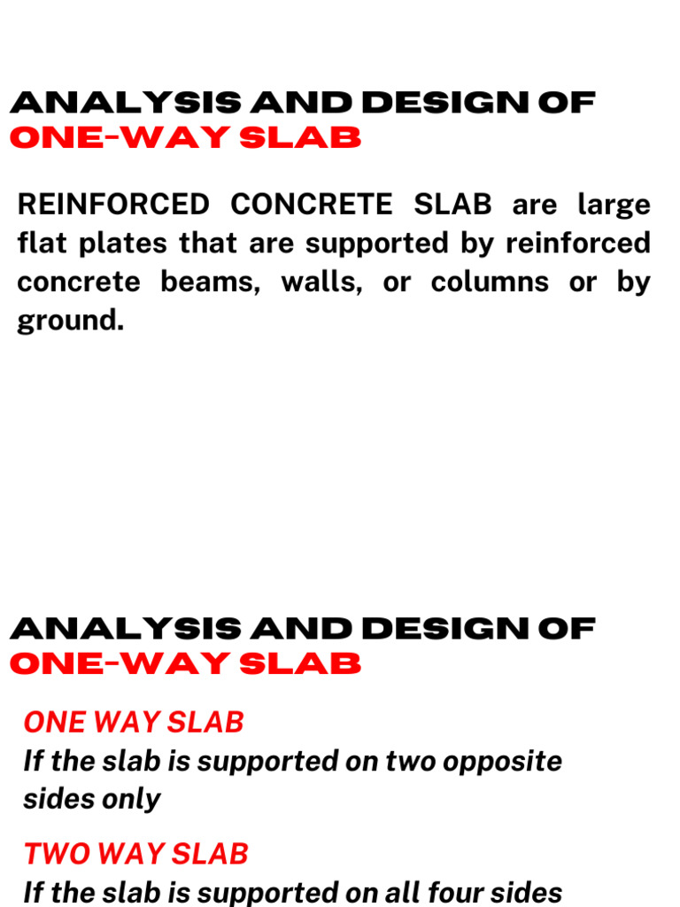 One Way Slab | PDF