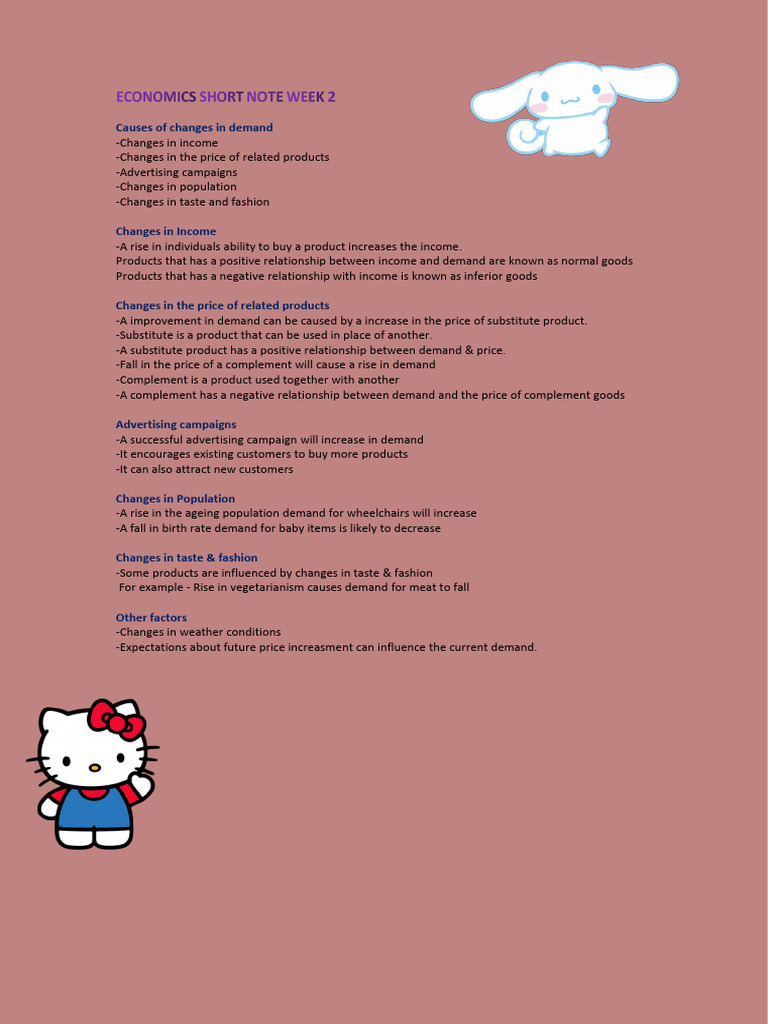 Economics Short Note Week 2 | PDF