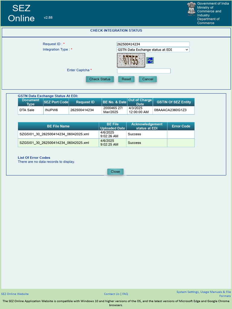 Dhaara Overseas BOE GSTN Status | PDF | Software Engineering ...
