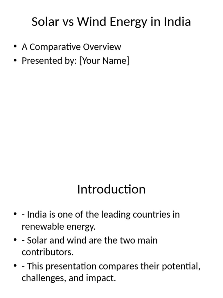 Solar_vs_Wind_Energy_India | PDF