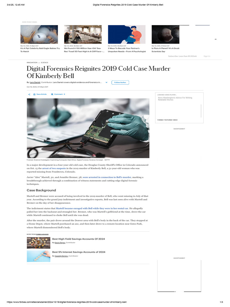 Digital Forensics Solve Kimberly Bell Case | PDF | Digital Forensics ...