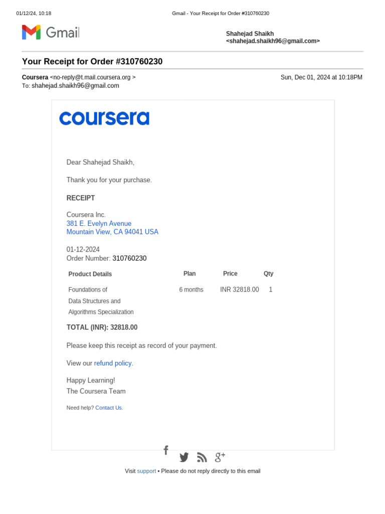 Foundations of Data Structures and Algorithms Specialization | PDF
