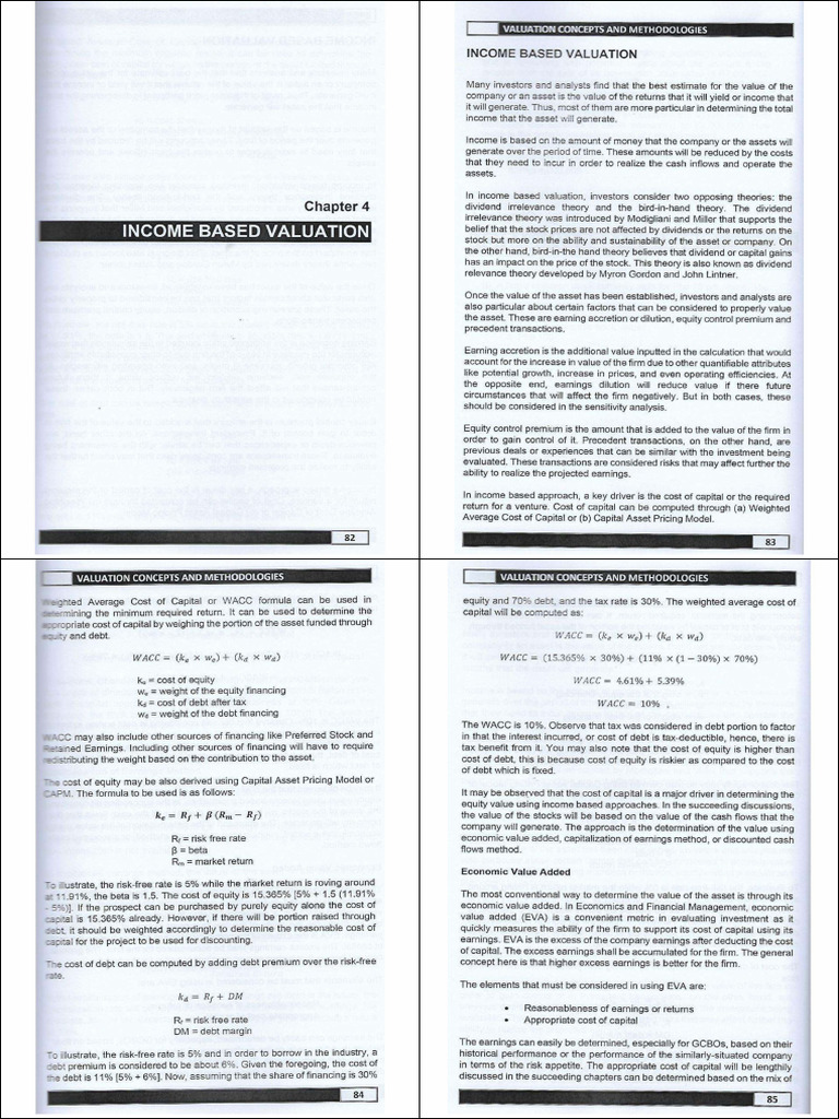 Valuation Concepts and Methods | PDF