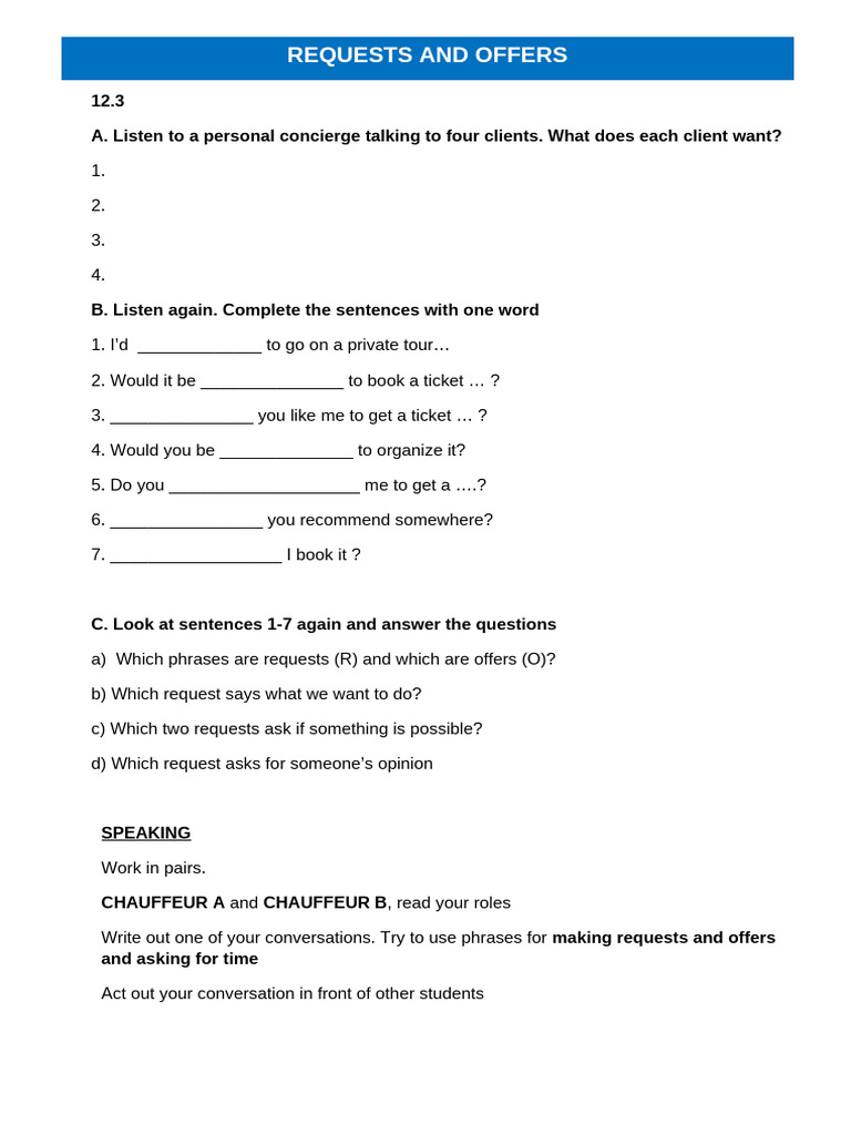 5. Requests and Offers | PDF