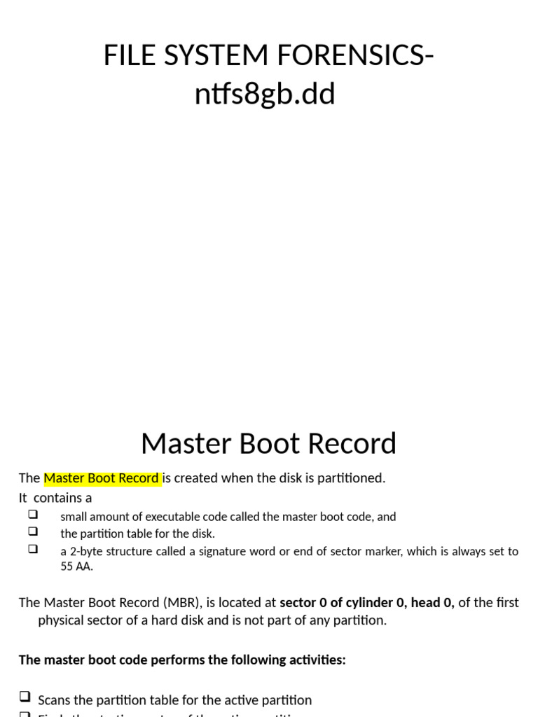 Ntfs File System - Ntfs | PDF | Booting | Computer File