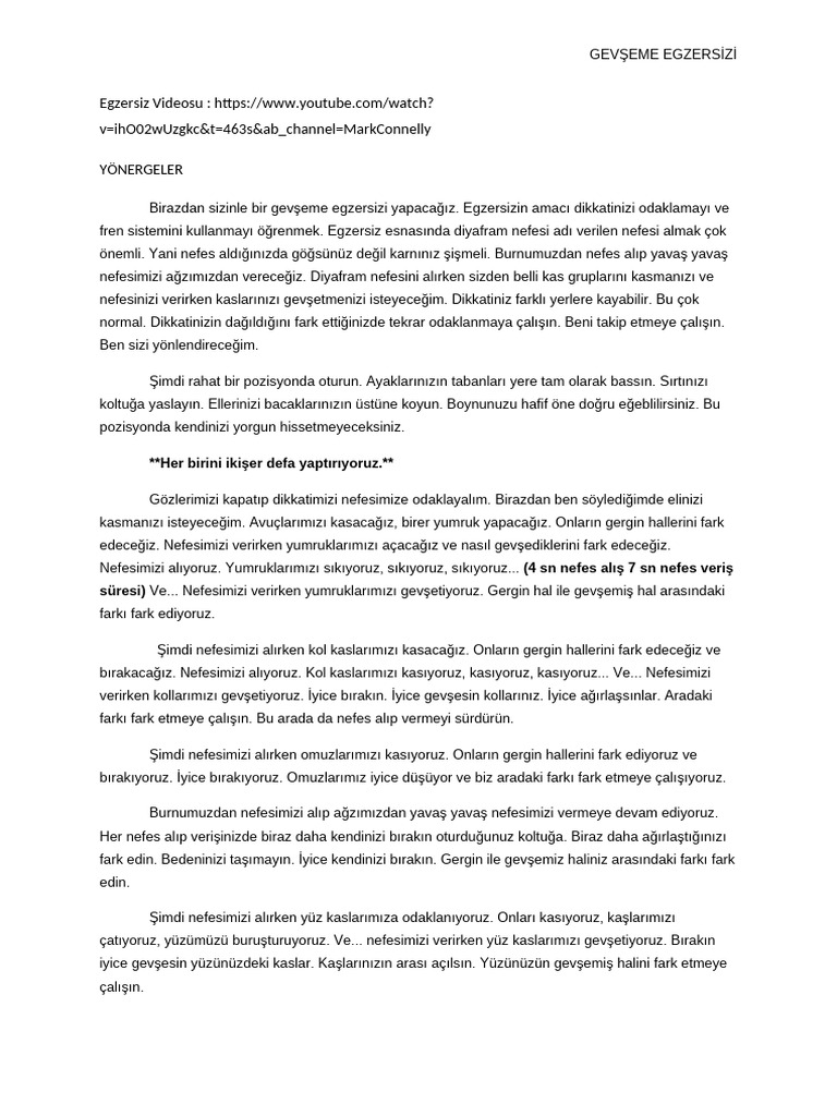 Gev Eme Egzersizi at Lye Nerisi | PDF