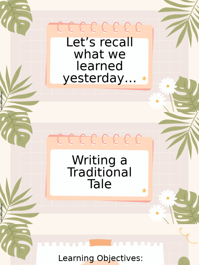 Writing a Traditional Tale Guide | PDF | Folklore | Fairy Tales