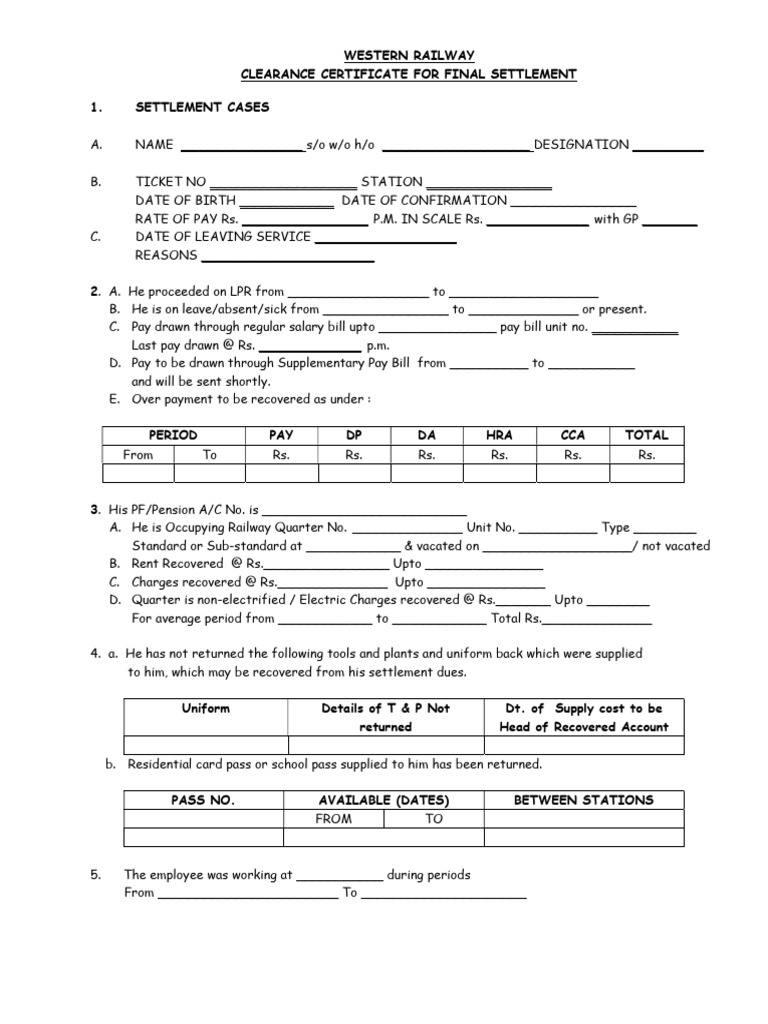 Clearance Certificate. | PDF | Financial Services | Payments