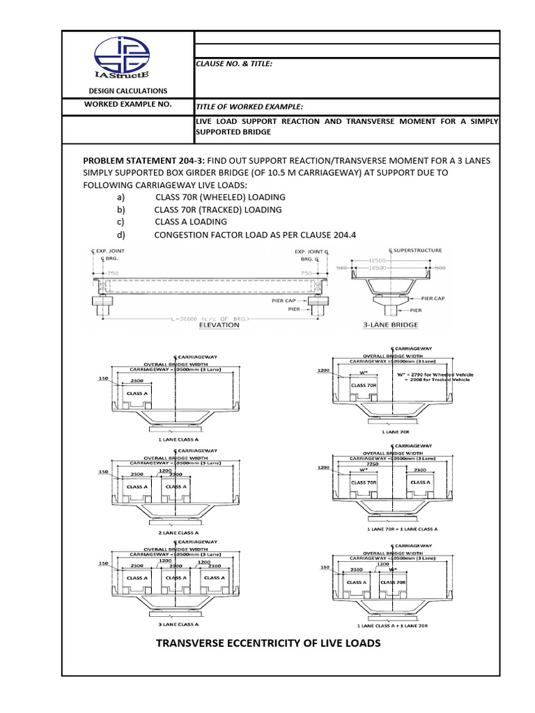 Illustrative Worked Examples: Problem Statement 204-3 | PDF | Bridge ...