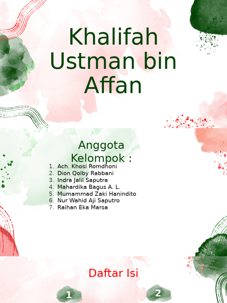 Biografi dan Strategi Ustman bin Affan | PDF