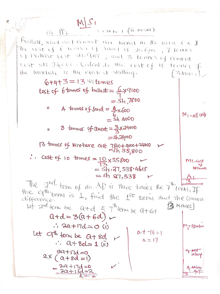 Maths PP2 MS | PDF