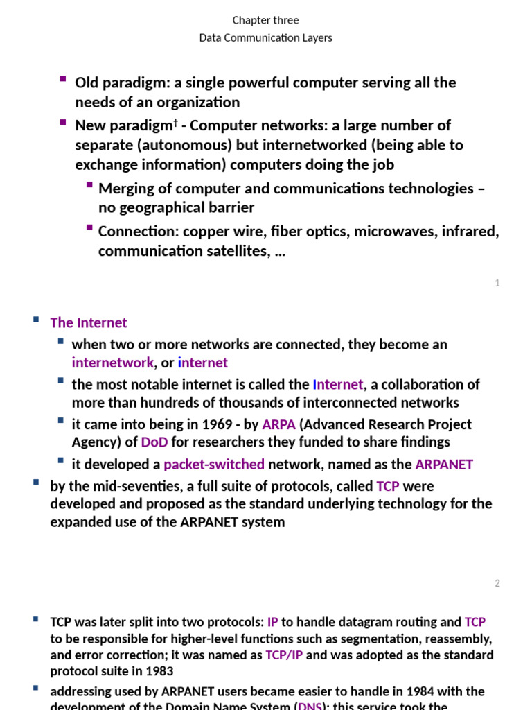 Data Communication Layers Explained | PDF | Osi Model | Internet ...