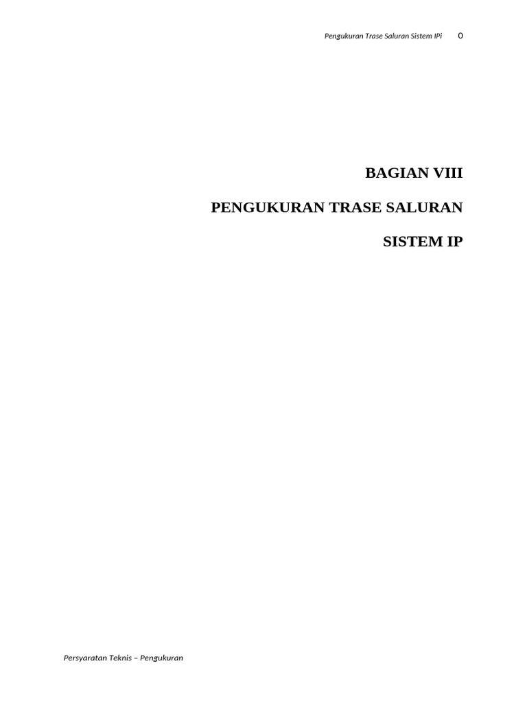 Pengukuran Trase Saluran IPi | PDF
