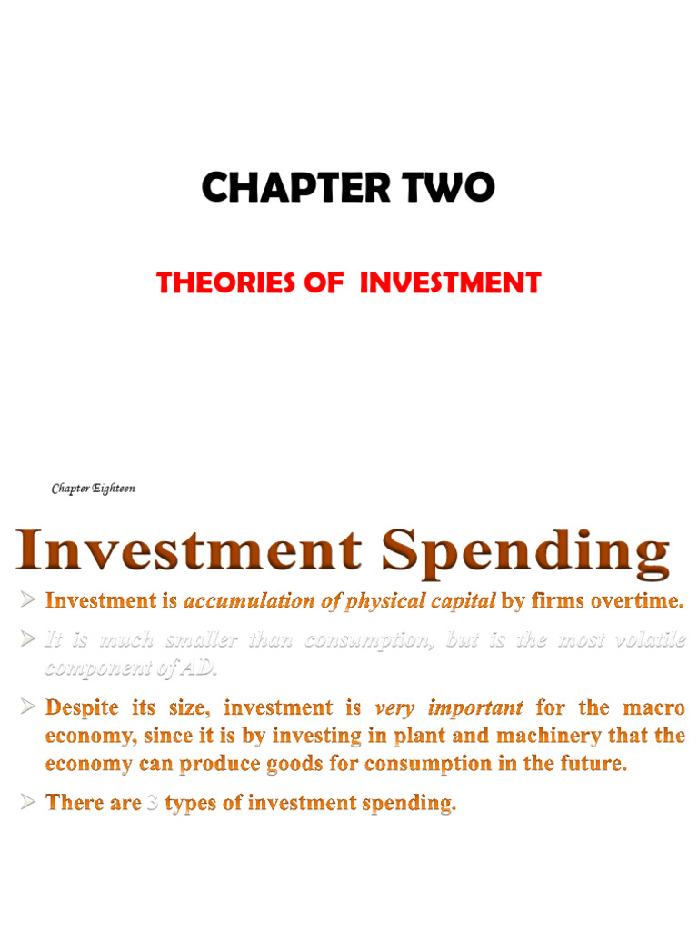 Theories of Investment Explained | PDF | Capital (Economics) | Prices