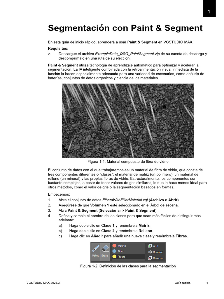 Guía rápida de Paint & Segment en VGSTUDIO MAX | PDF | Segmentación de ...