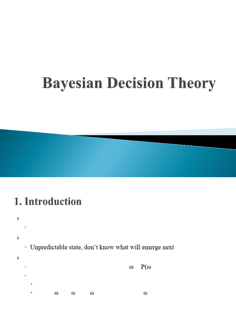 Lecturer4 - Bayesian Decision Theory | PDF | Eigenvalues And Eigenvectors | Probability