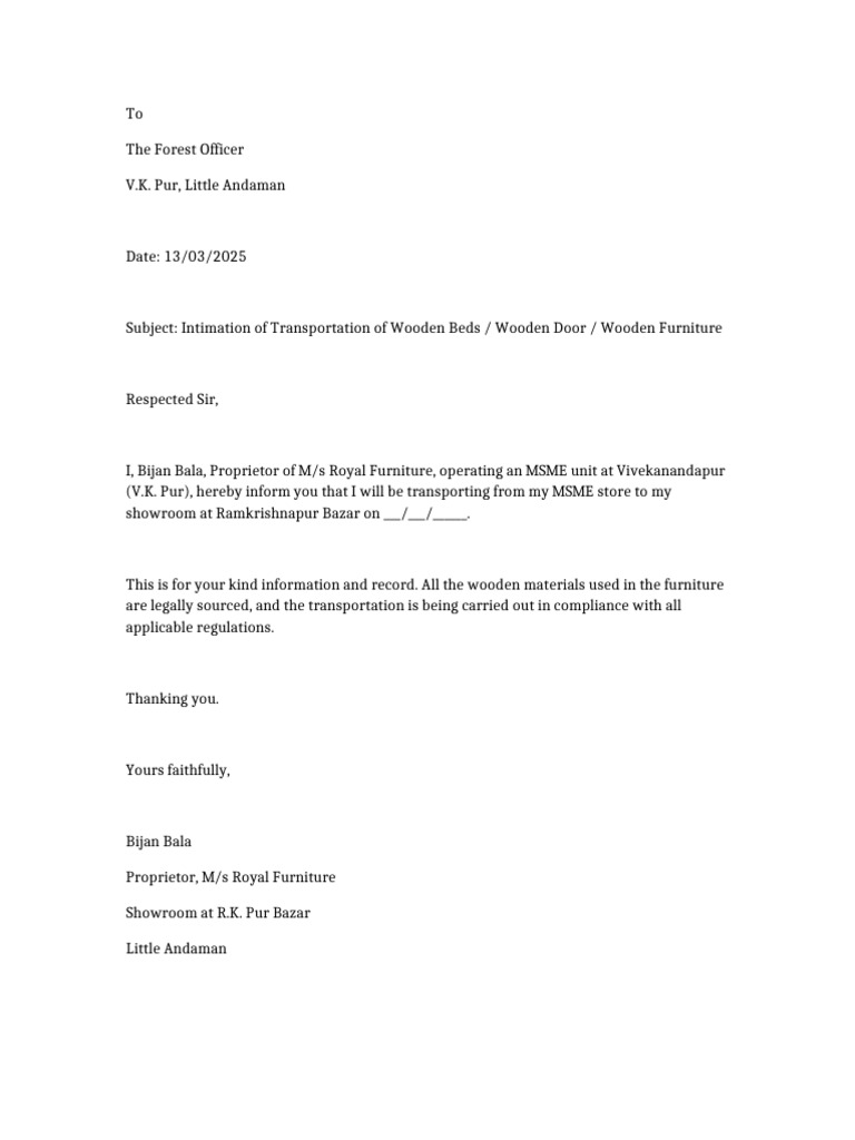 Intimation Letter Bijan Bala 2 | PDF