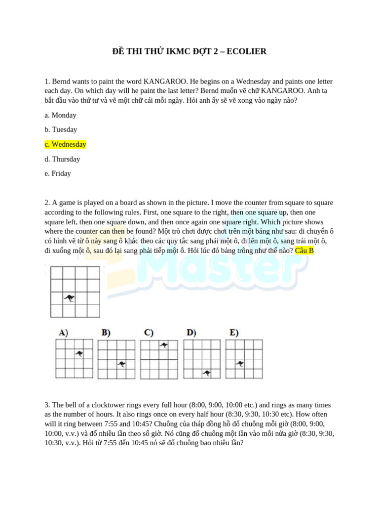 Ecolier Đ T 2 | PDF