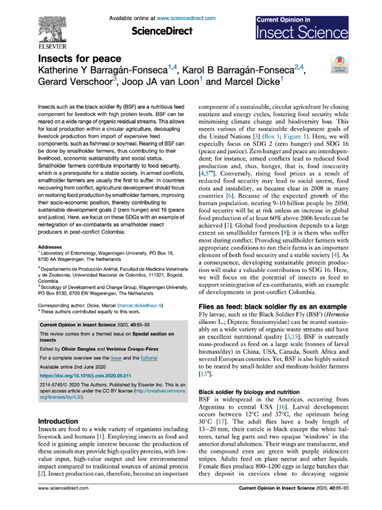 Insects For Peace - Elsevier Enhanced Reader | PDF