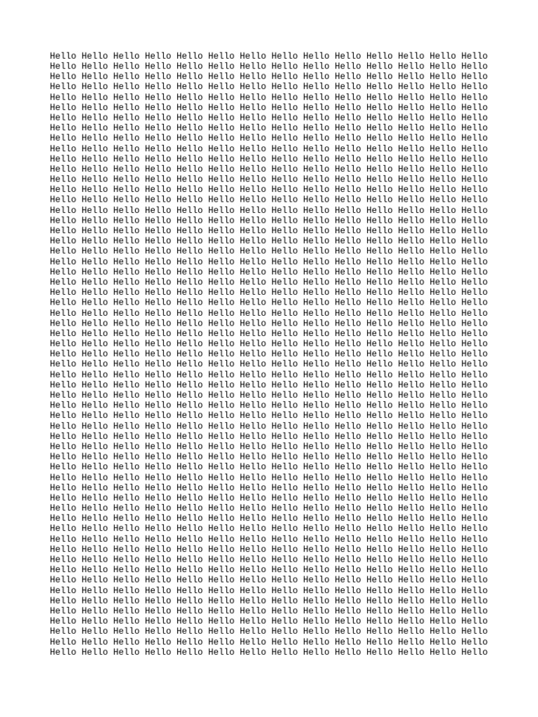 Hello 2000 Times | PDF