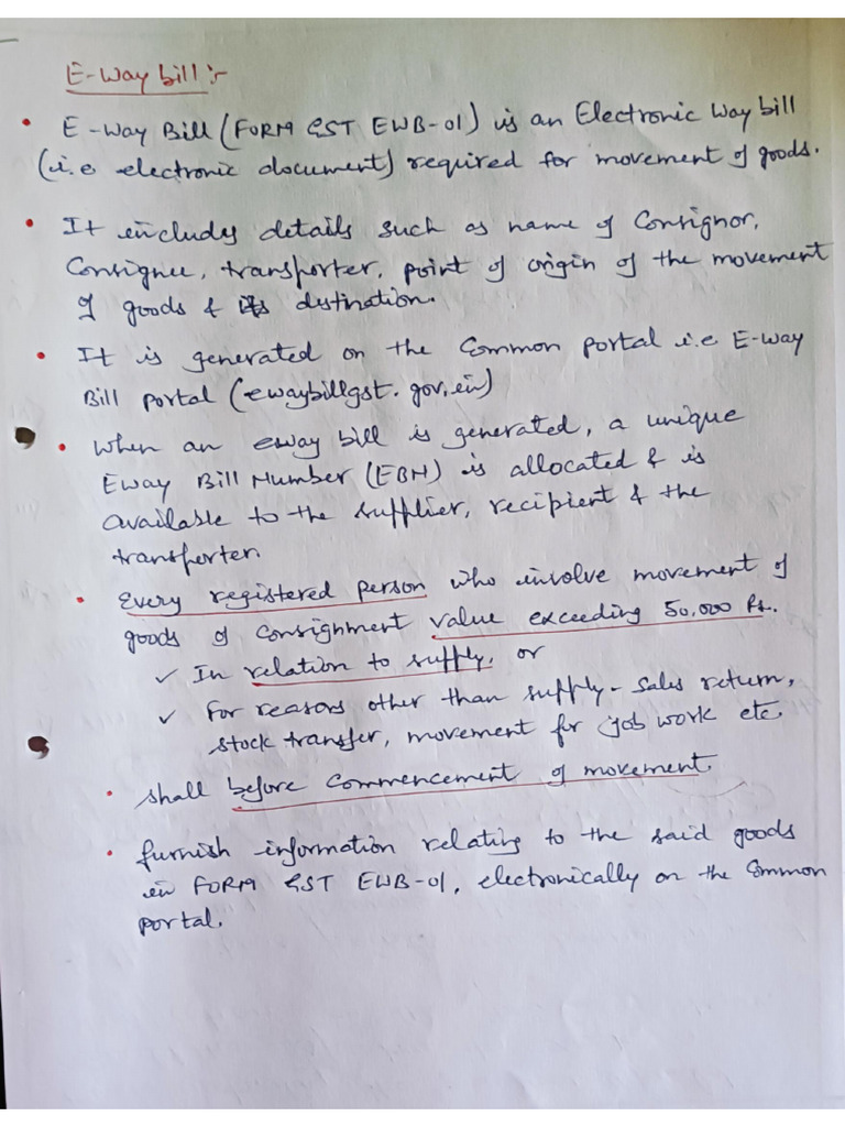 E-Way Bill | PDF