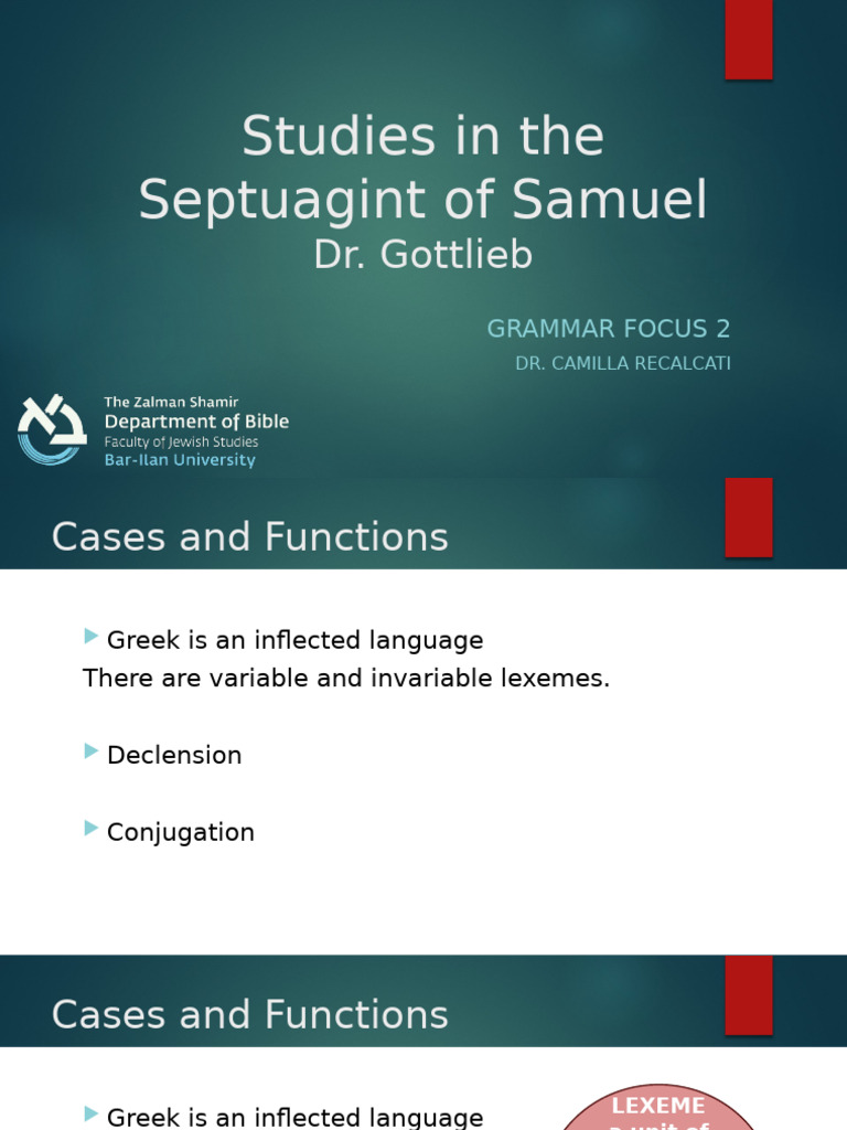 Ancient Greek - Grammar Focus 2 Cases and Functions | PDF | Grammatical ...