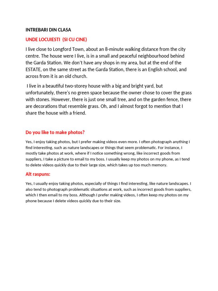 Practice CLASS Questions | PDF