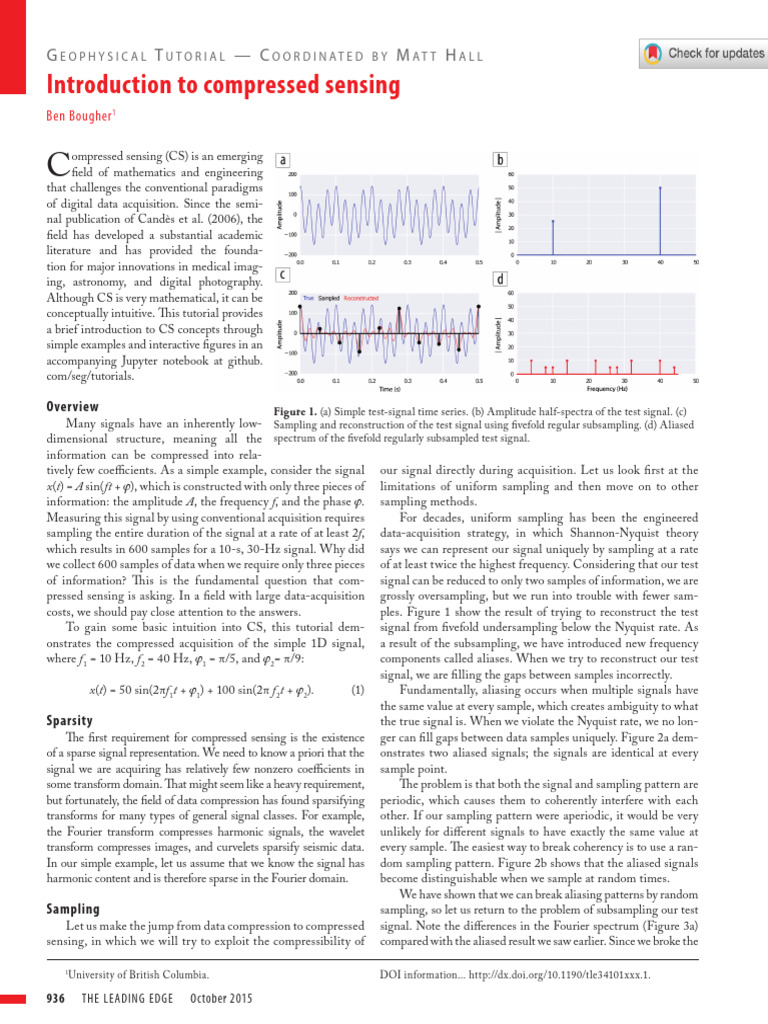 bougher-2015-introduction-to-compressed-sensing | PDF | Sampling ...