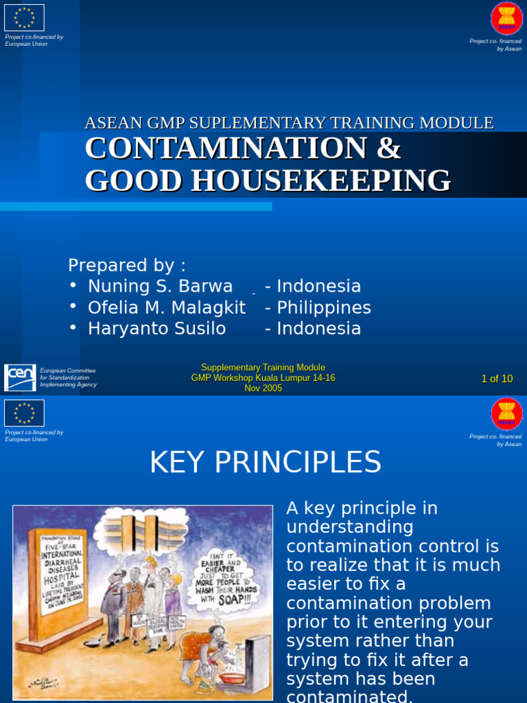 Supplementary GMP Asean Contamination | PDF | Housekeeping ...