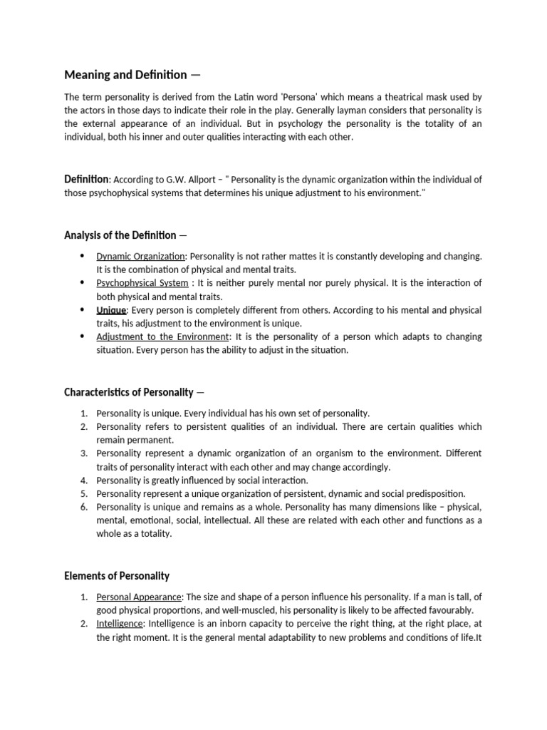 Unit 1 of Business Operation | PDF | Personality Disorder | Mental Disorder