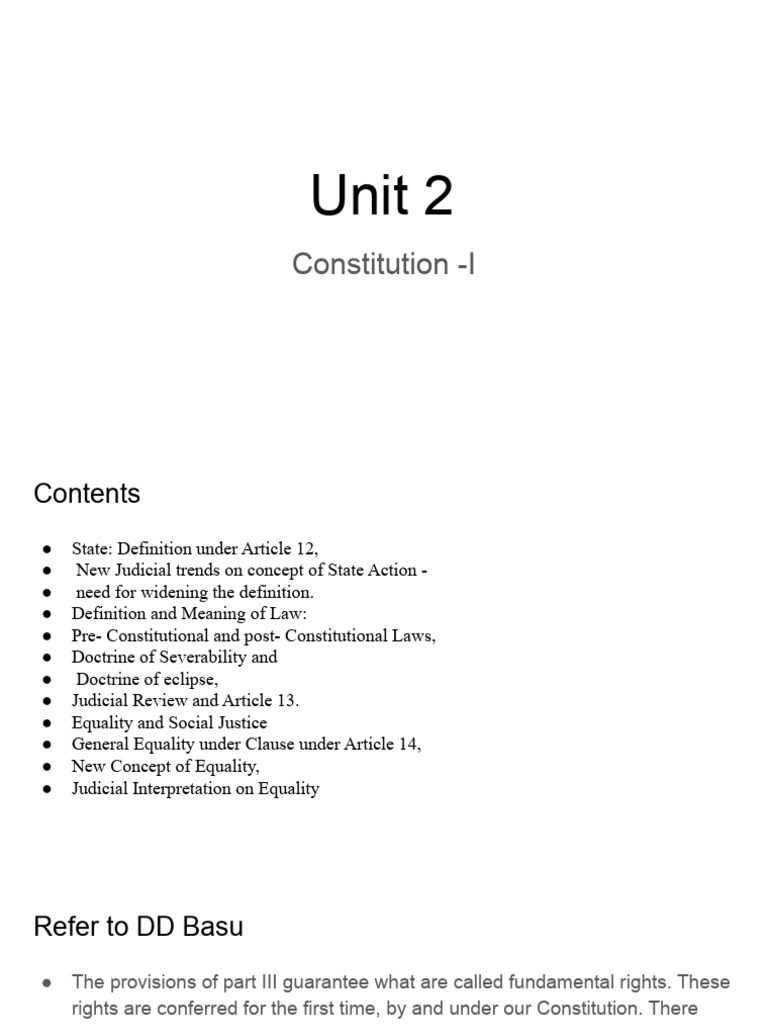 Unit 2- Constitution.pptx | PDF | Supreme Court Of India | Constitution