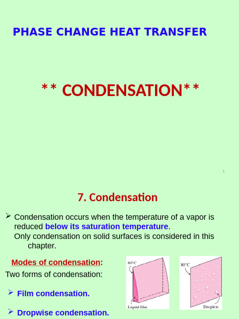 Condensation Heat Transfer Methods | PDF | Reynolds Number | Heat Transfer
