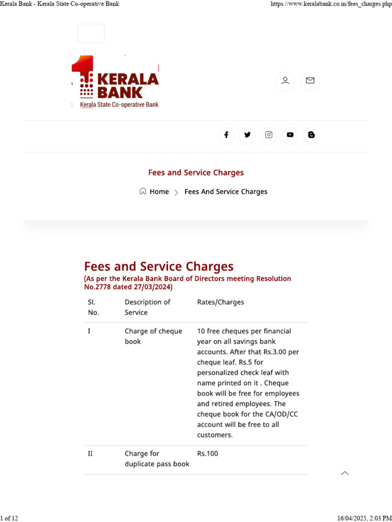 Kerala Bank - Kerala State Co-Operative Bank | PDF