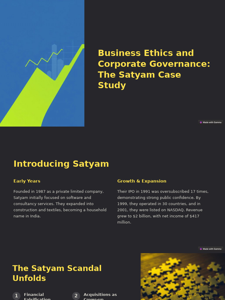 Satyam Case Study | PDF | Business | Economies