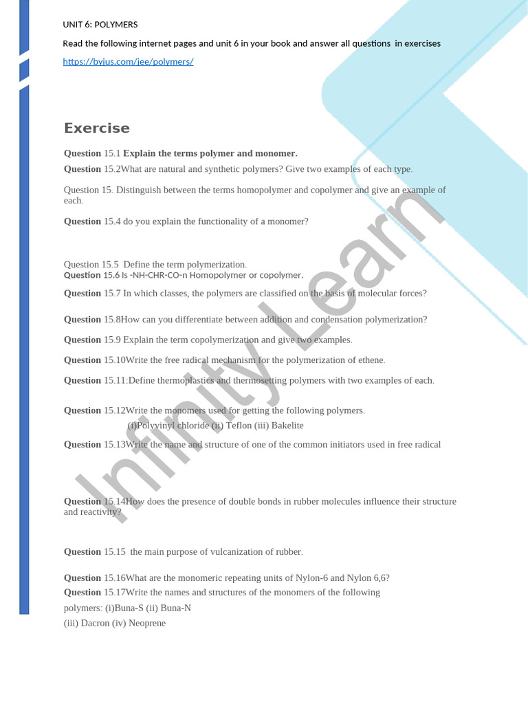 Unit 6 Homework and Revisition | PDF